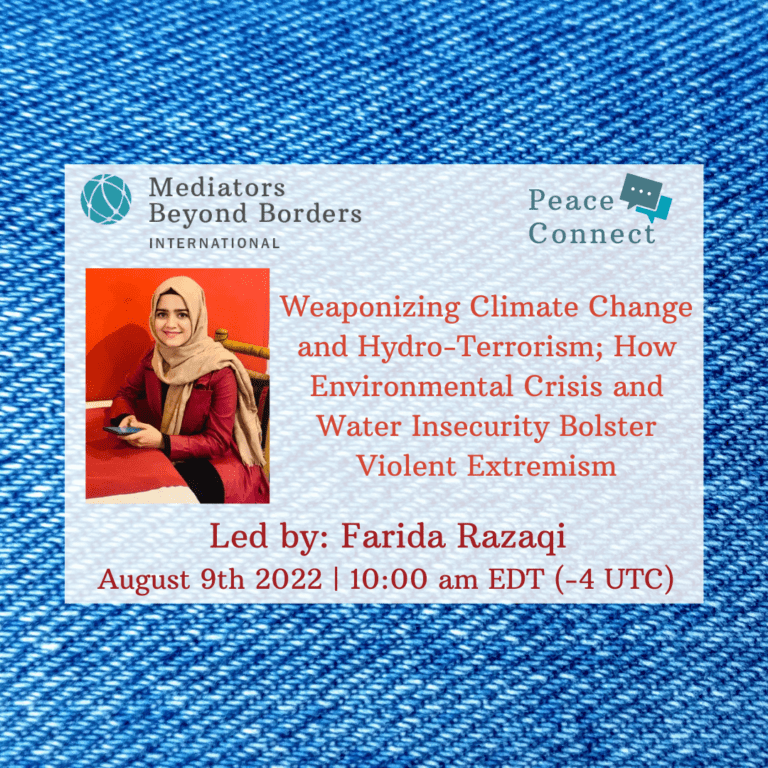 Weaponizing Climate Change and Hydro-Terrorism; How Environmental Crisis and Water Insecurity ...
